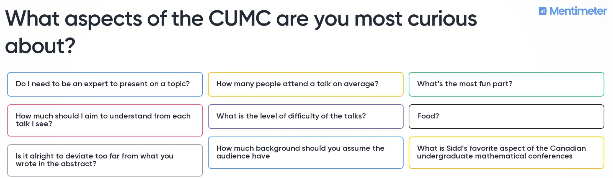 How to organize an equitable pre-CUMC conference for students – Mike ...